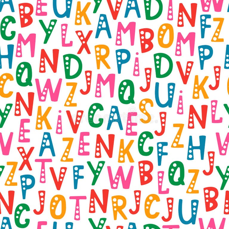 Random Letters Seamless Pattern Stock Illustrations – 734 Random ...