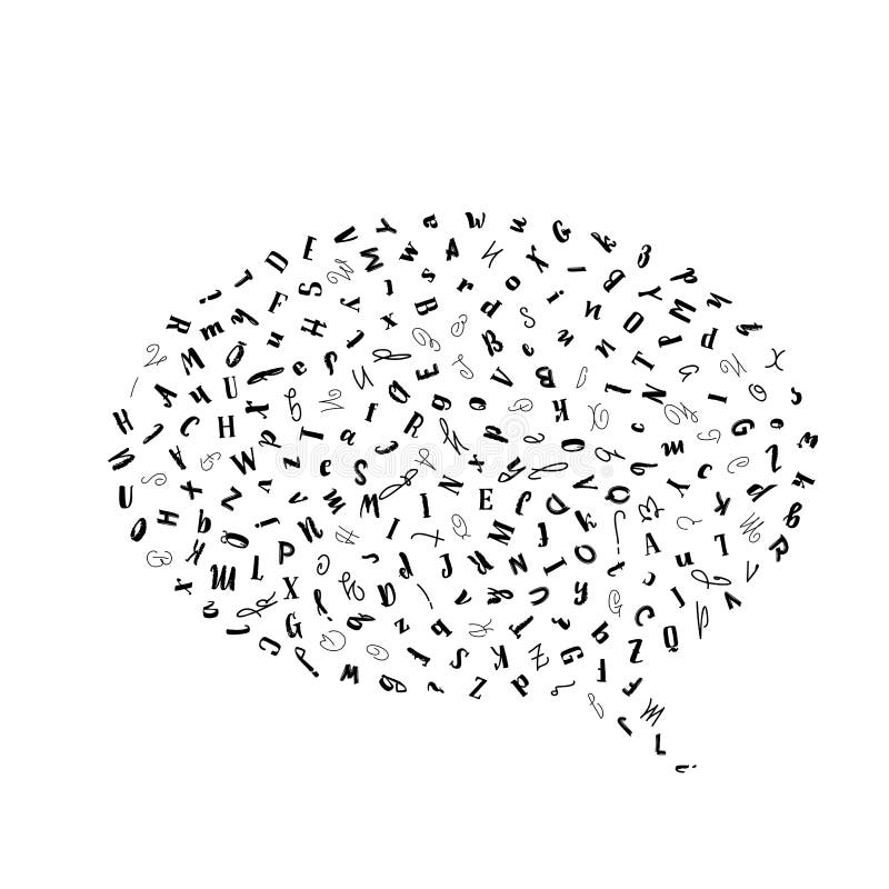 Vector Pattern Circle with Letters of the Alphabet in Random Order on a ...