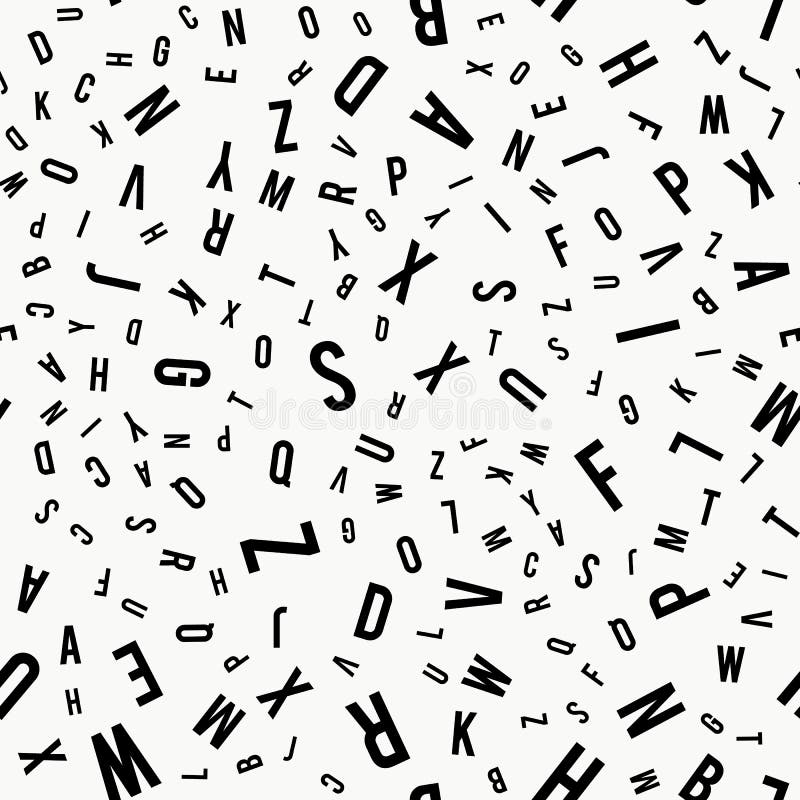 Vector Seamless Pattern with Letters of the Alphabet in Random Order ...