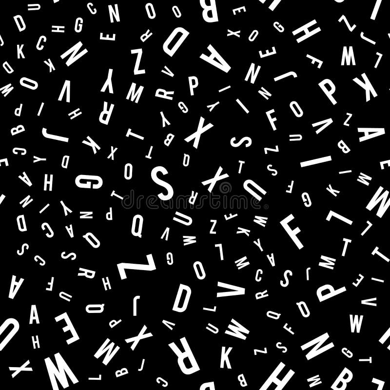 Vector Seamless Pattern with Letters of the Alphabet in Random Order ...