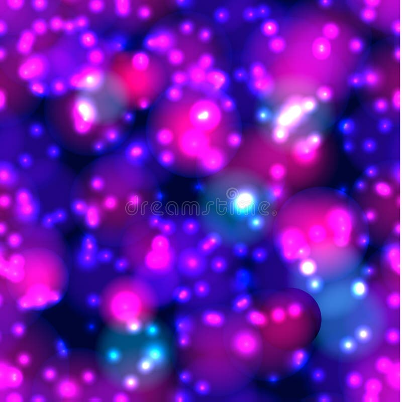 Vector Seamless Pattern, Light Spots, Neon Ultraviolet Background ...