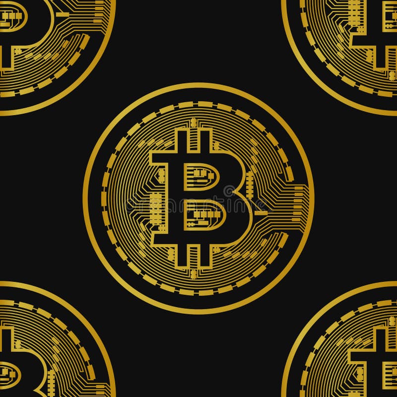 Vector Seamless Pattern with Bitcoins. Stock Vector - Illustration of ...