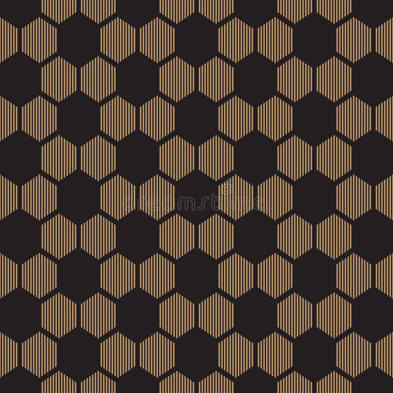 Vector Seamless Pattern. Linear Elements on a Black Background Stock ...