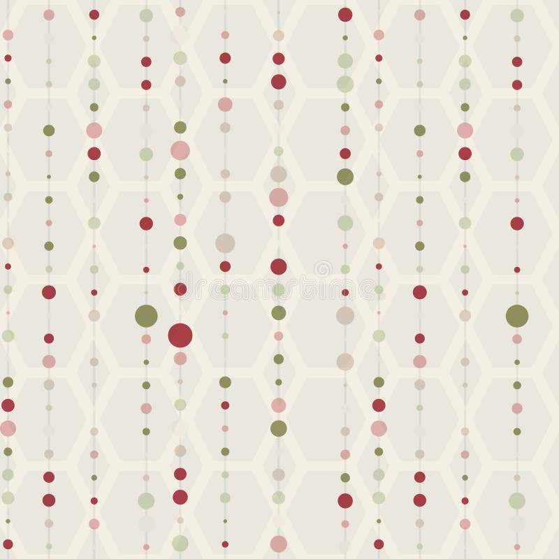 Vector Seamless Pattern with Lines and Dot Stock Vector - Illustration ...