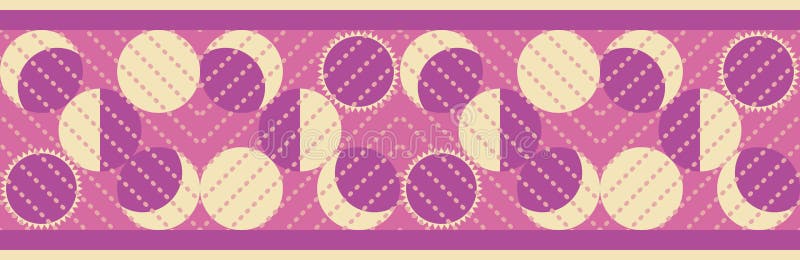 Vector Seamless Pattern of Lunar Cycles in the Form of a Ribbon. Stock ...