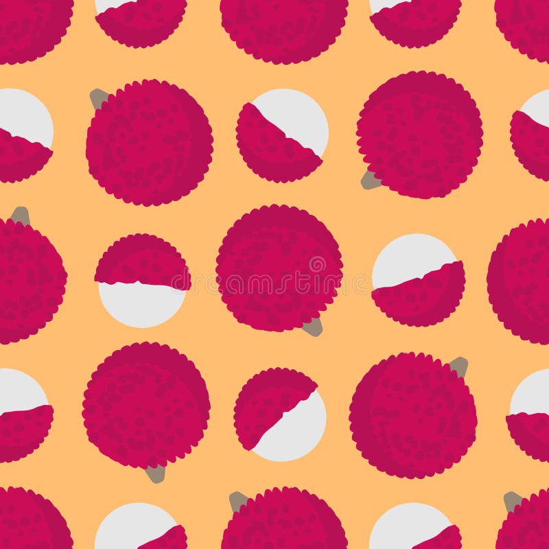 Vector Seamless Pattern with Lychee. for Design Packaging, Textile ...