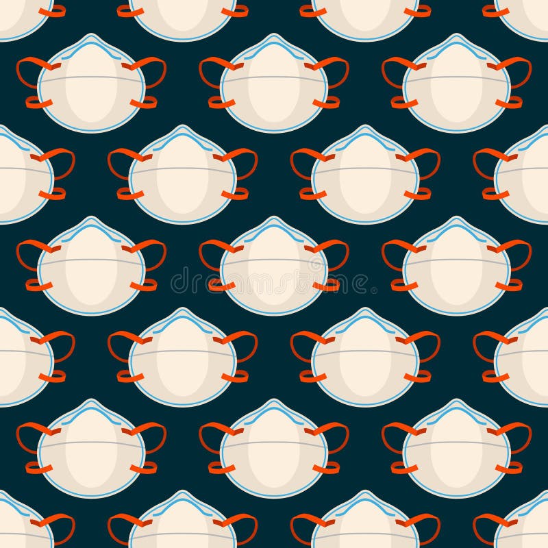 Masks and Respirators Patterns Set Stock Vector - Illustration of head ...