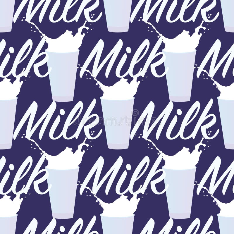 Milk Seamless Pattern Stock Vector Illustration Of Empty 145544517
