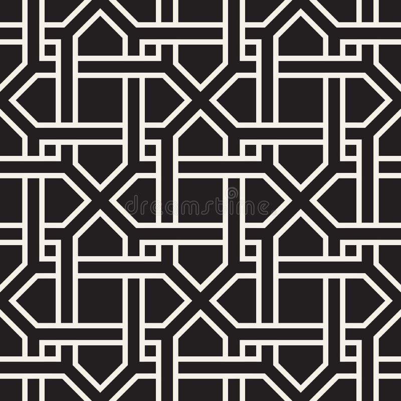 Vector Seamless Pattern. Modern Abstract Lattice Design. Repeating ...