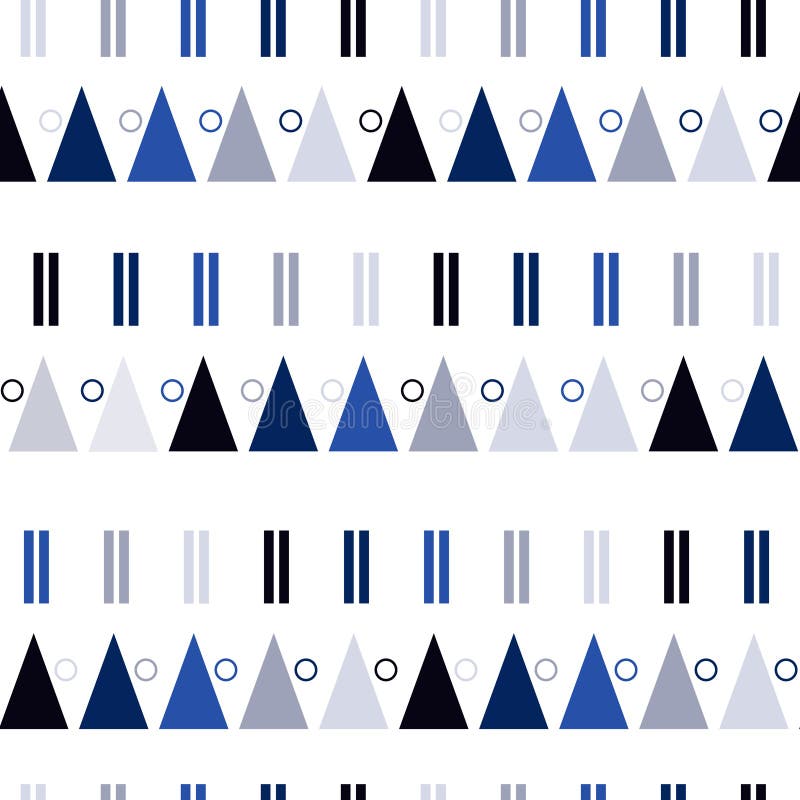 Vector Seamless Pattern in Modern Scandinavian Style. Geometry ...
