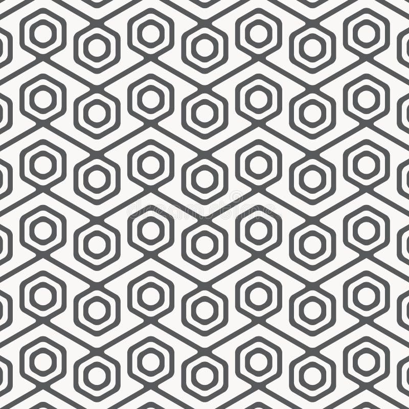 Vector Seamless Pattern. Modern Stylish Texture with Monochrome Trellis ...