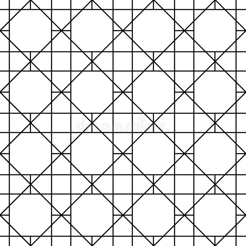 Vector Seamless Pattern. Modern Stylish Texture with Monochrome Trellis ...