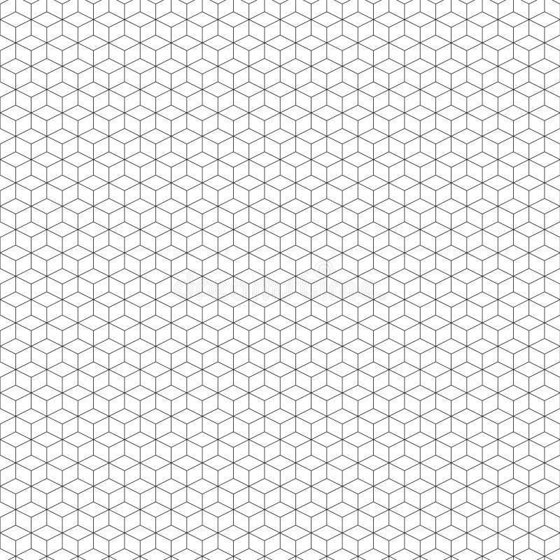 Vector Seamless Pattern. Modern Stylish Texture with Monochrome Trellis ...