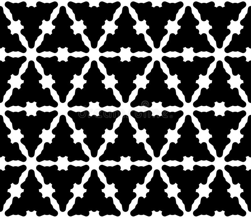 Vector Seamless Pattern, Monochrome Smooth Triangular Lattice Stock ...