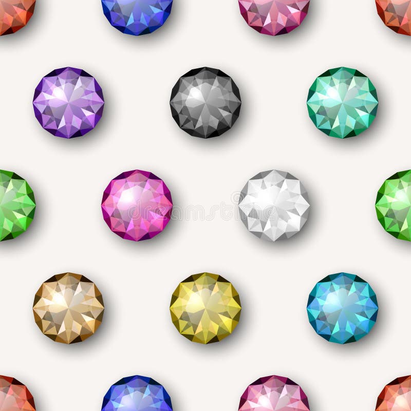Vector Seamless Pattern with Multi Colored 3d Realistic Transparent ...