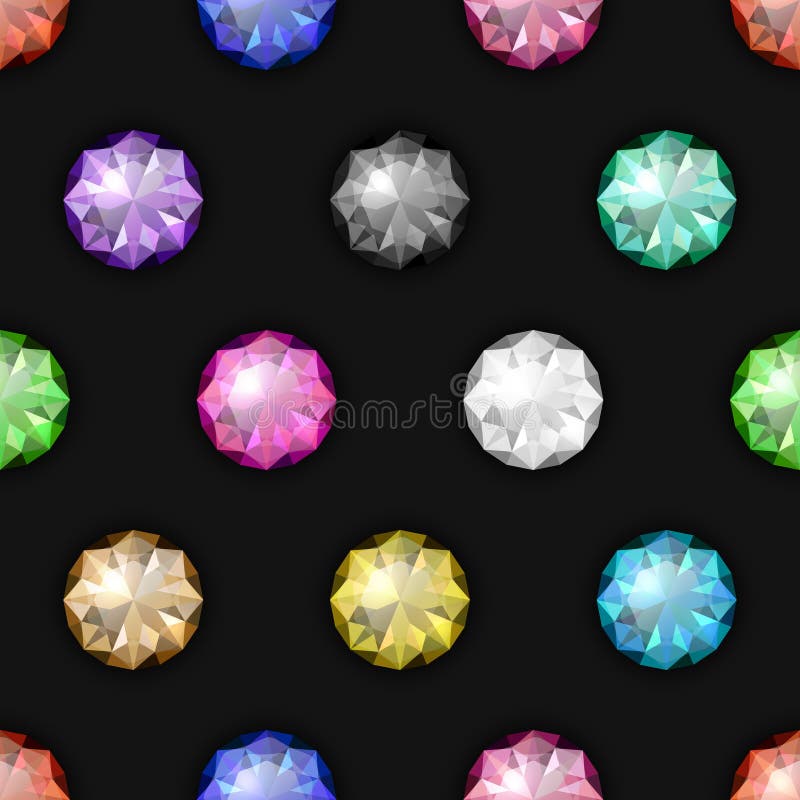 Vector Seamless Pattern with Multi Colored 3d Realistic Transparent ...