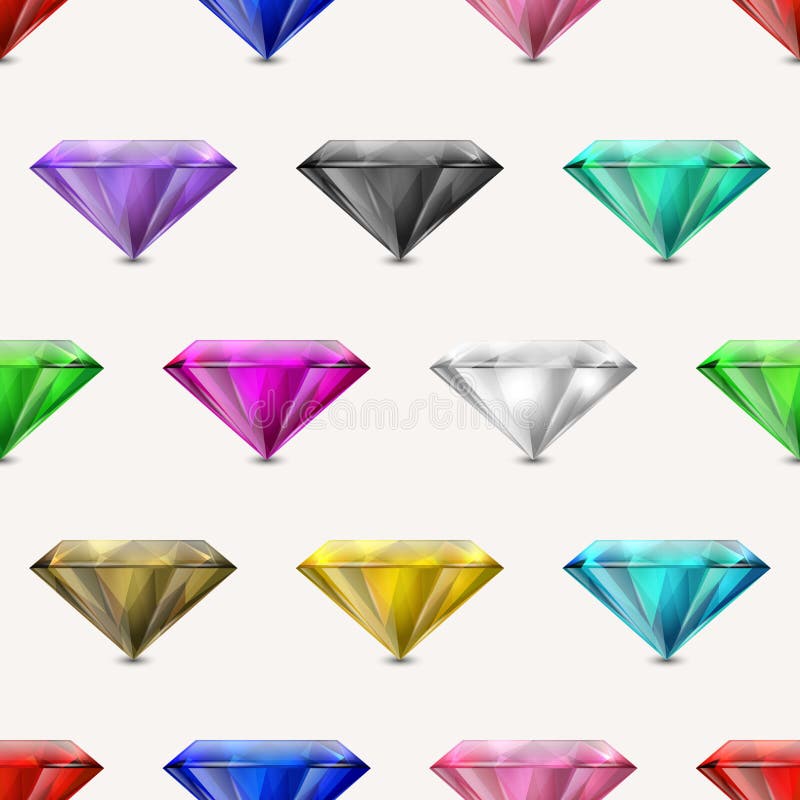 Vector Seamless Pattern with Multi Colored 3d Realistic Transparent ...