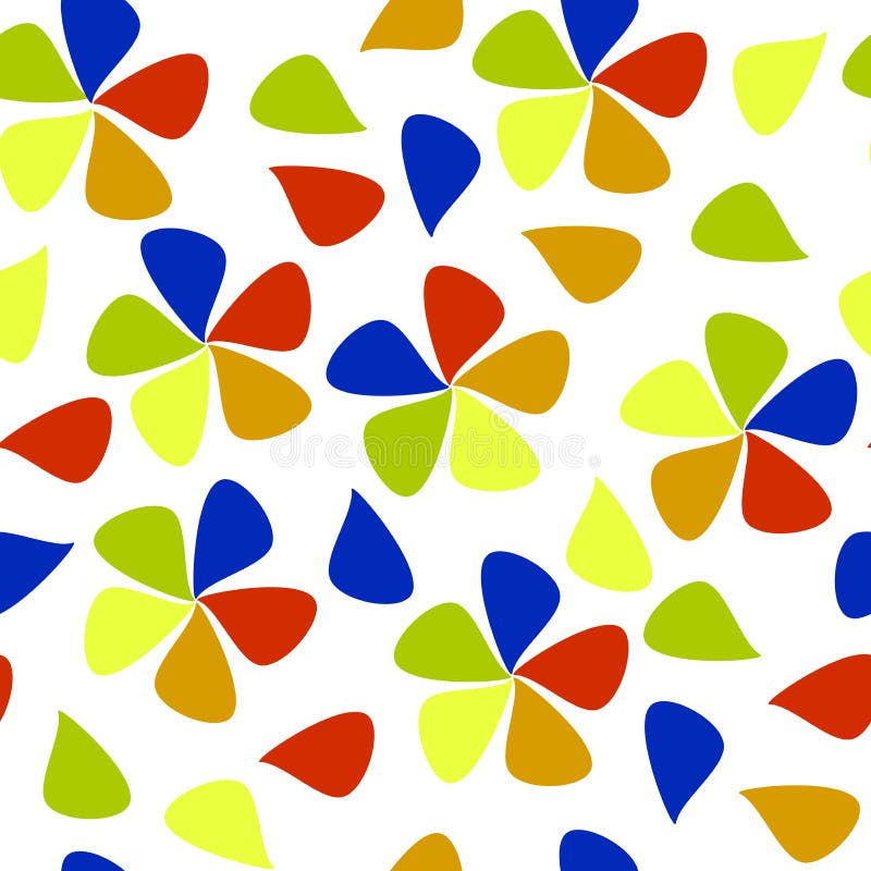 Multi Colored Flower Decorative Rainbow Abstract Pattern Stock Vector ...