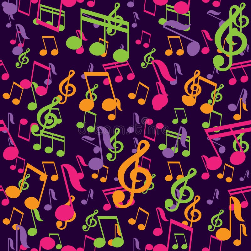 Vector Seamless Pattern with Music Notes Stock Illustration ... Vector Seamless Pattern with Music Notes Stock Illustration ...