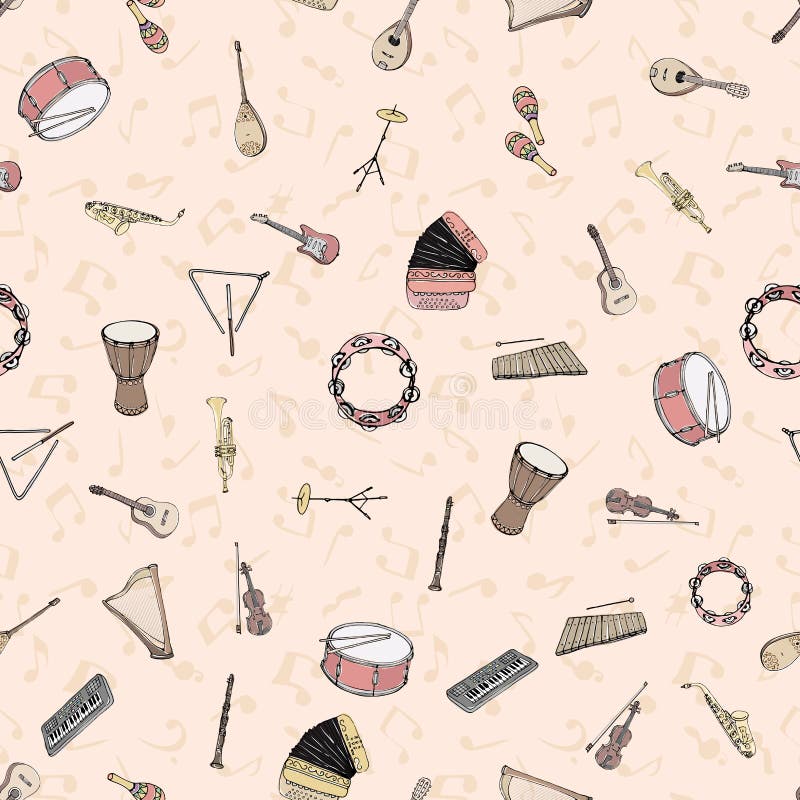 Vector Set of Musical Instruments. Stock Vector - Illustration of ...