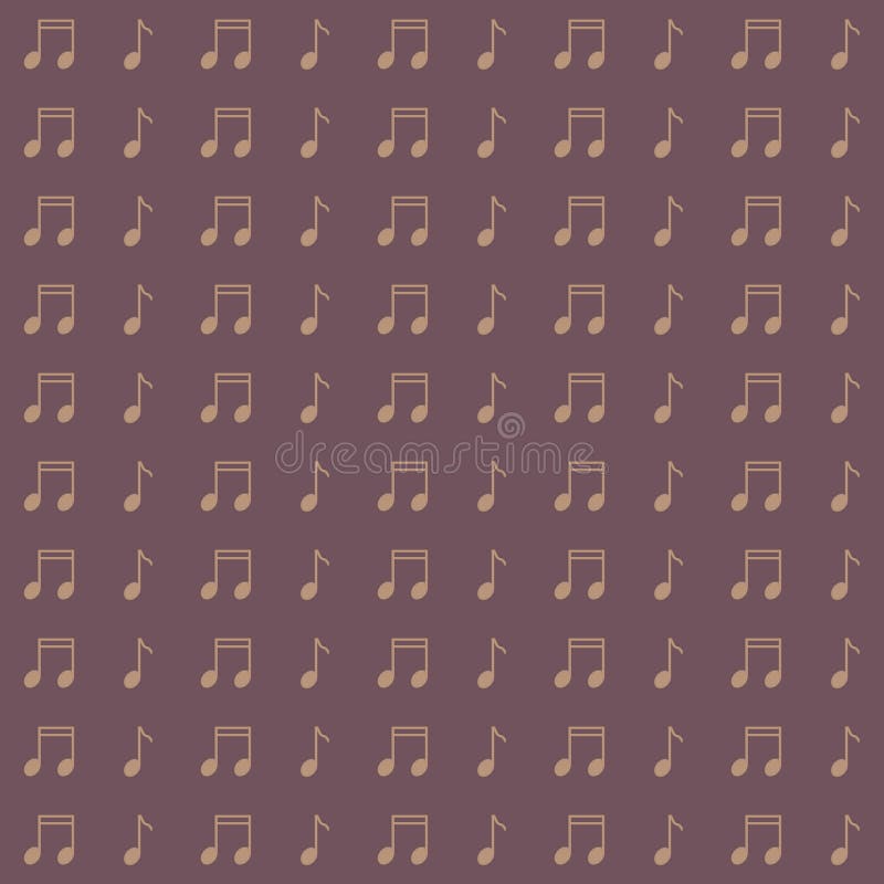 Vector Seamless Pattern of Musical Note in Simple and Elegant Style ...