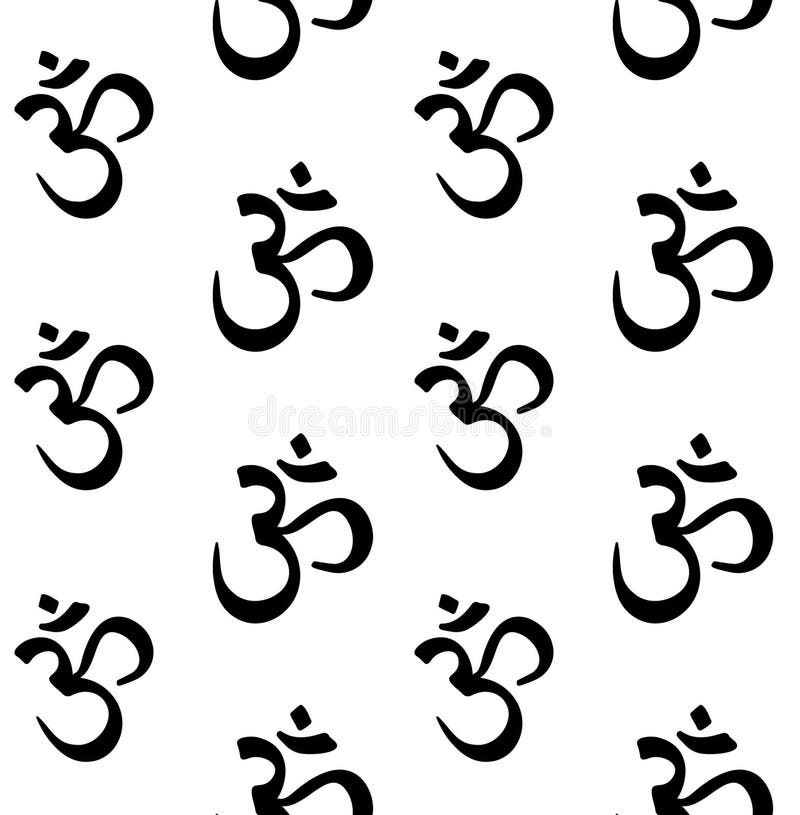 Vector Seamless Pattern of Om Sound Stock Vector - Illustration of ...