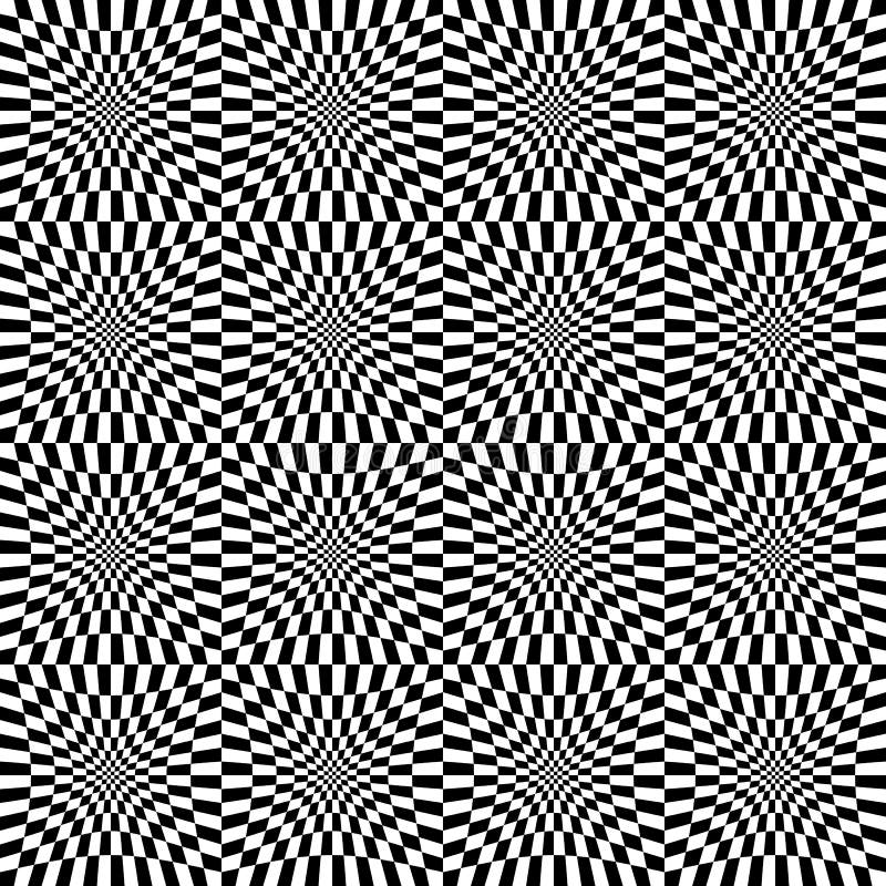 Vector Seamless Pattern with Optical Illusion. Stock Illustration ...