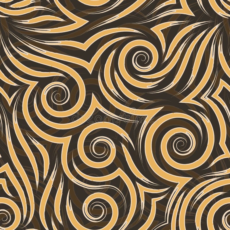 Vector Seamless Brown Texture of Corners and Circles in Coffee Color ...