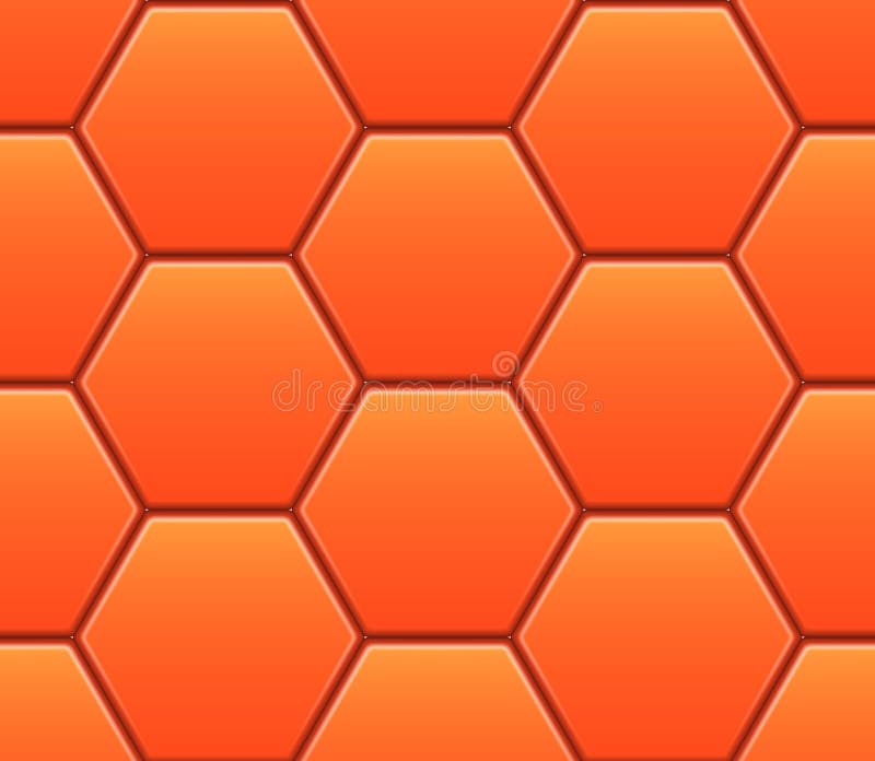 Vector Seamless Pattern with Orange Hexahedron Stock Vector ...