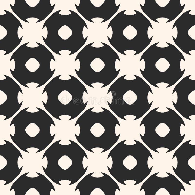 Vector Seamless Pattern in Oriental Style. Simple Monochrome Geo Stock ...
