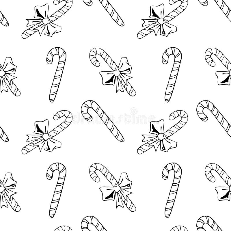 Candy Canes Outline Stock Illustrations – 273 Candy Canes Outline Stock ...