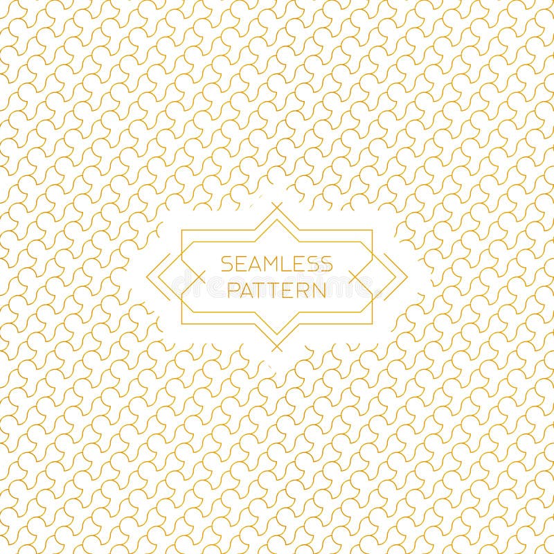 Vector Seamless Pattern with Outline Style Label Stock Vector ...