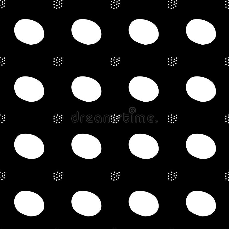 Vector Seamless Pattern with Oval and Dots. Background Illustration ...
