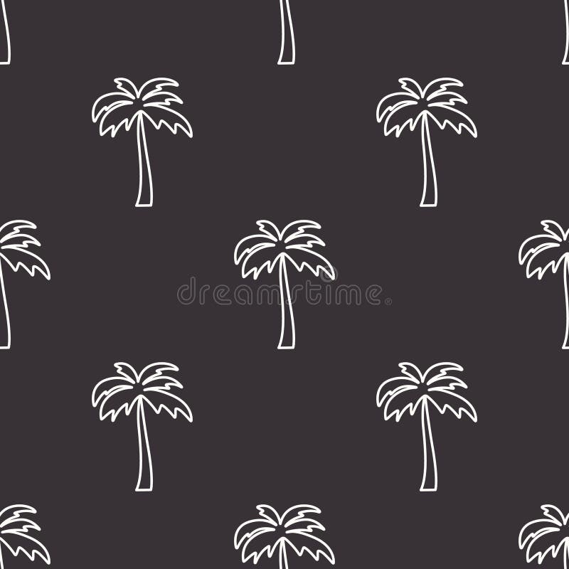 Vector Seamless Pattern with Palm Trees, Palm Tree Design Template ...