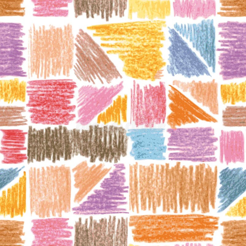 Vector Seamless Pattern. Pencil Strokes Stock Vector - Illustration of ...