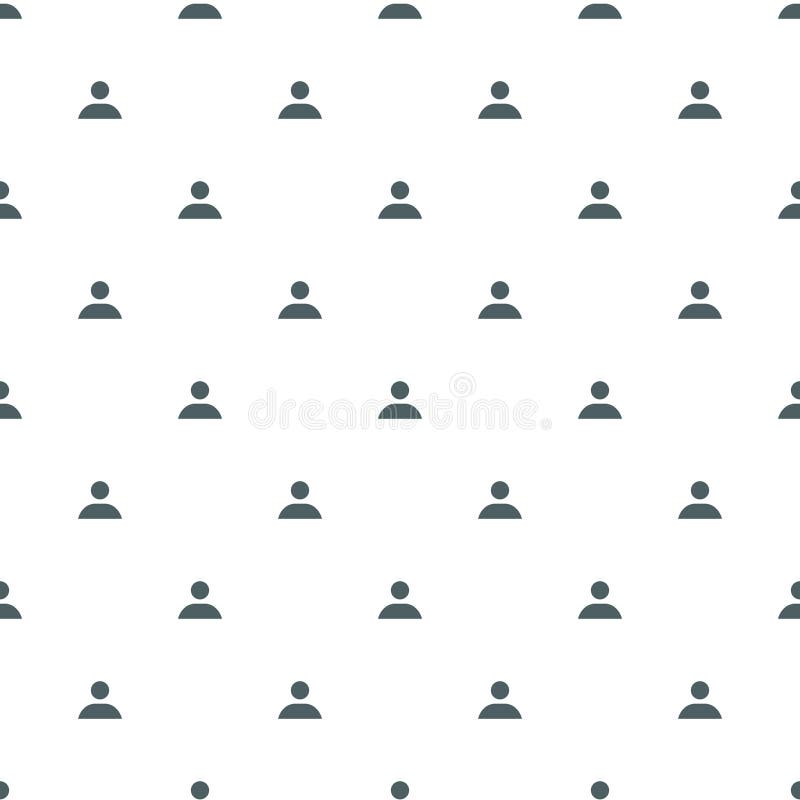 Vector Seamless Pattern of People Sign. Person Symbol Seamless P Stock ...