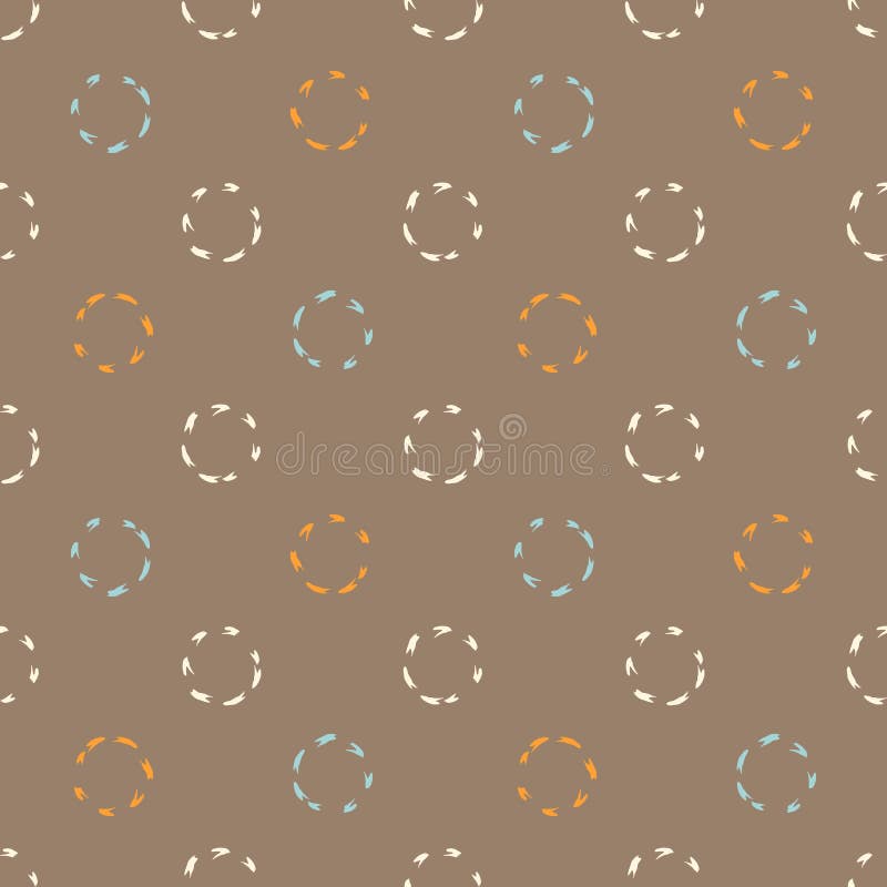 Vector Seamless Pattern - Polka Dots. Hand Drawn Illustration. Fabric ...