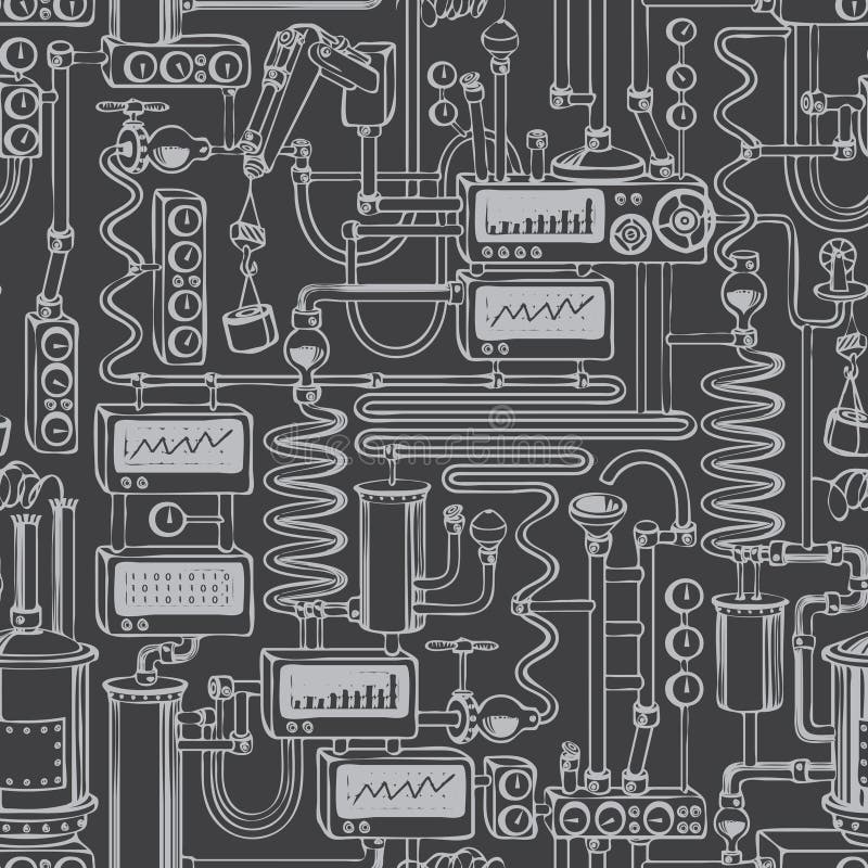 Vector Seamless Pattern on the Production Theme Stock Vector ...