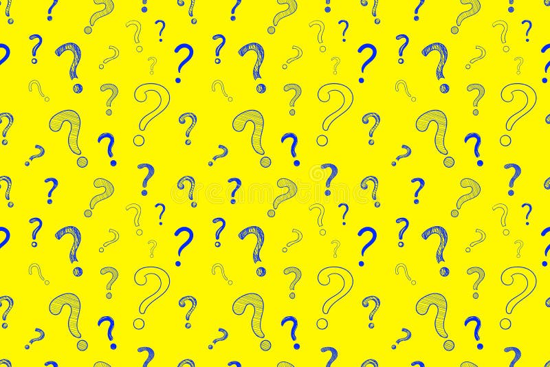 Vector Seamless Pattern, Question Marks, Doodle Drawing, Hand Drawn ...