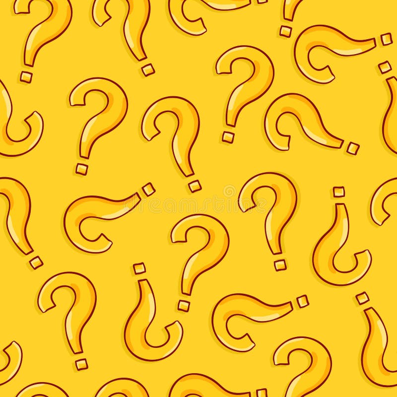 Vector Seamless Pattern of Question Marks. Quiz Background Stock Vector ...