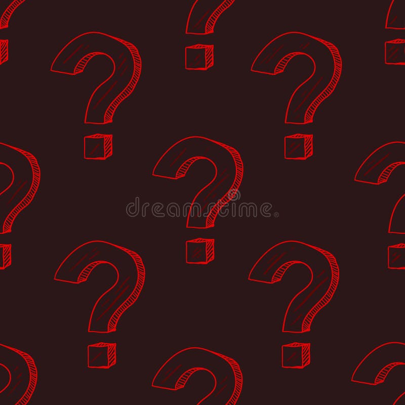 Vector Seamless Pattern of Question Marks. Quiz Background Stock Vector ...