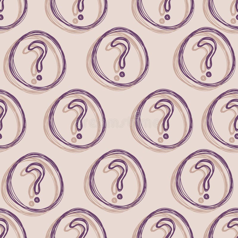 Vector Seamless Pattern of Question Marks. Quiz Background Stock Vector ...