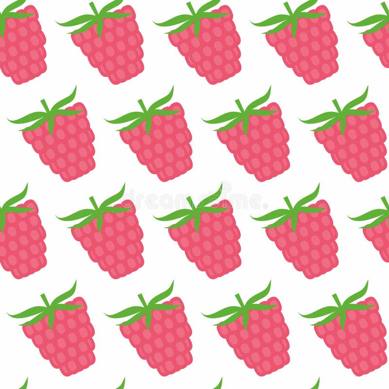 Vector Seamless Pattern of Raspberry , Fruit Pattern, Berry Pattern ...