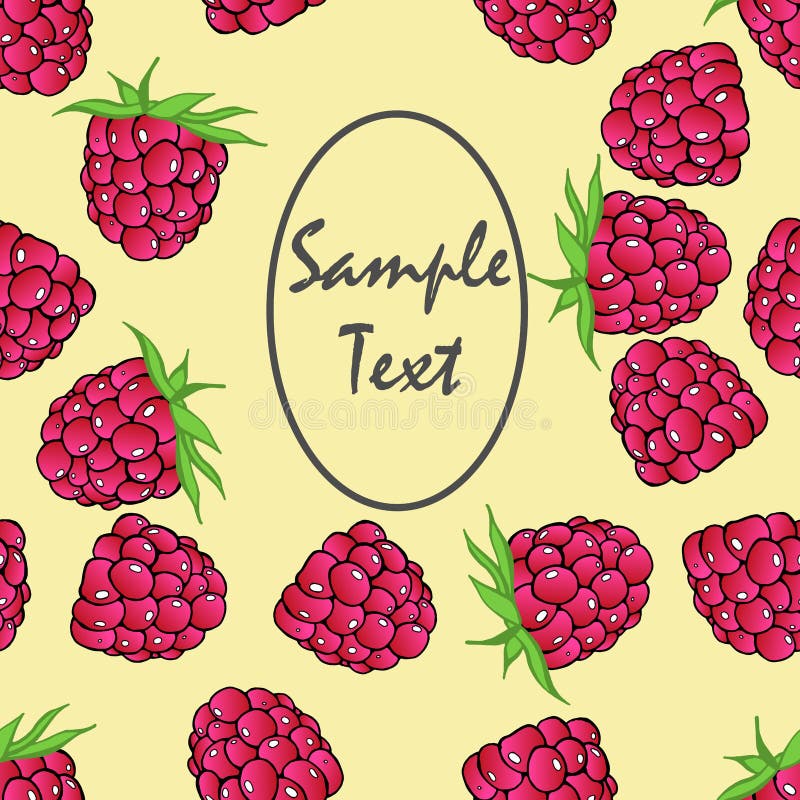 Seamless Pattern from Raspberry. Vector of a Seamless Pattern Raspberry ...