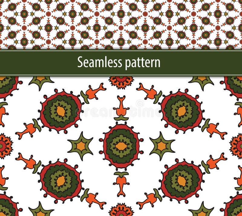 Vector Seamless Pattern with Hand Drawn Common Stock Vector ...