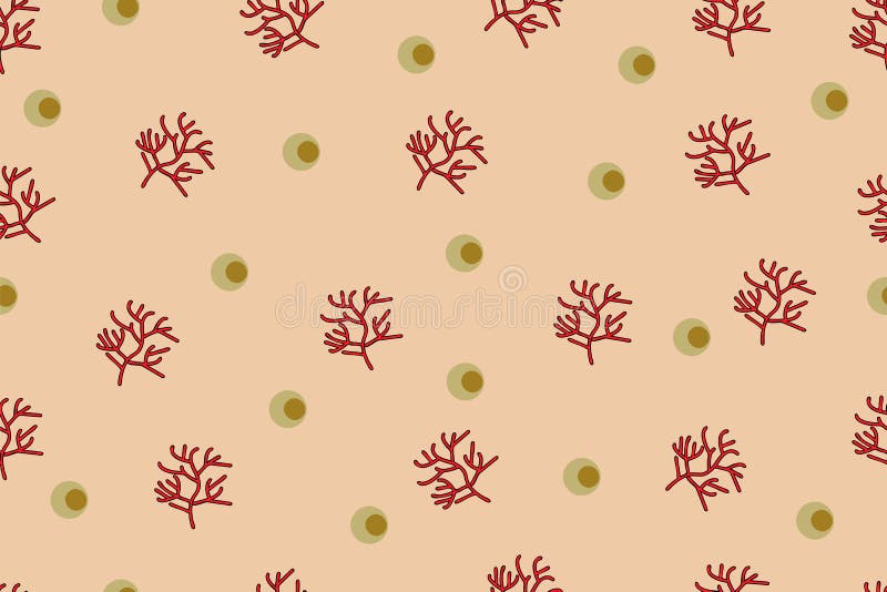 Vector Seamless Pattern with Red Magic Corals. Stock Vector ...