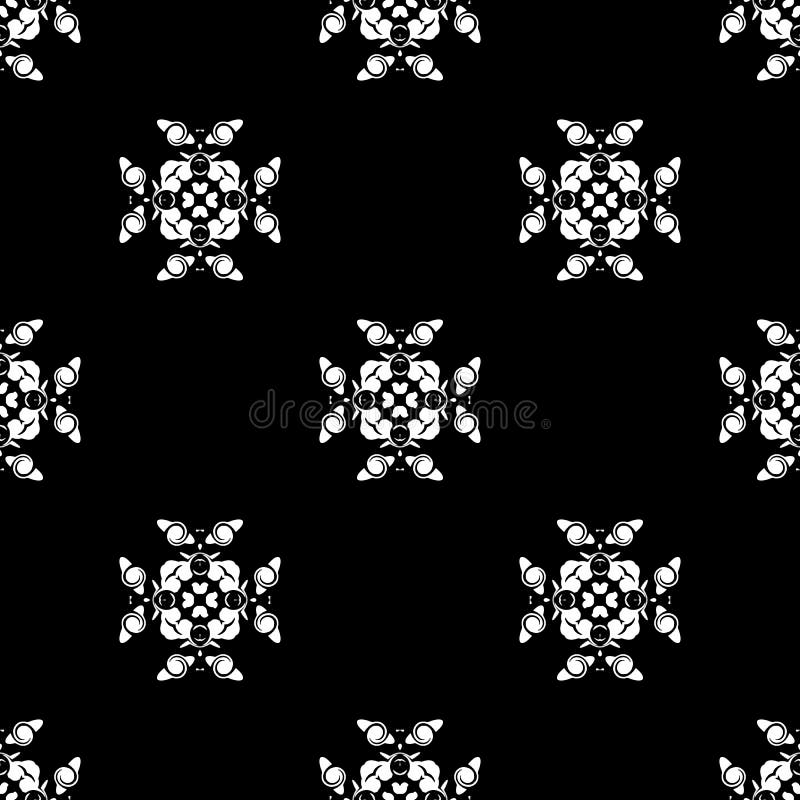 Vector Seamless Pattern. Repeating Geometric. Black and White Stock ...