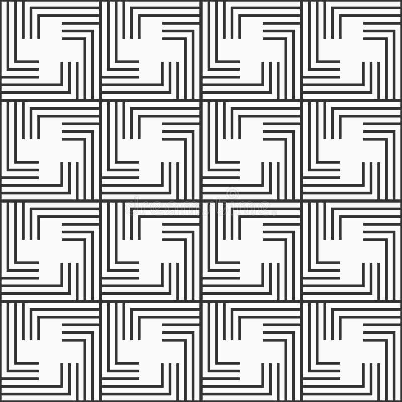 Vector Seamless Pattern. Repeating Symmetric Geometric Shapes Stock ...