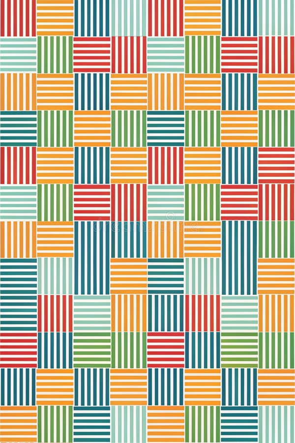 Vector Seamless Pattern of Repeating Striped Squares for Modern and ...