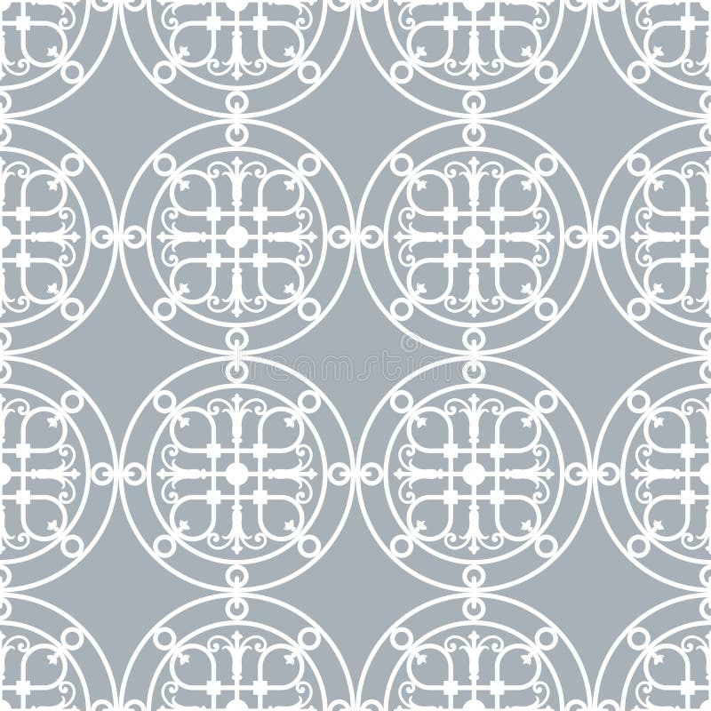 Vector Seamless Pattern: Round Graphic Element in Classic Style Stock ...